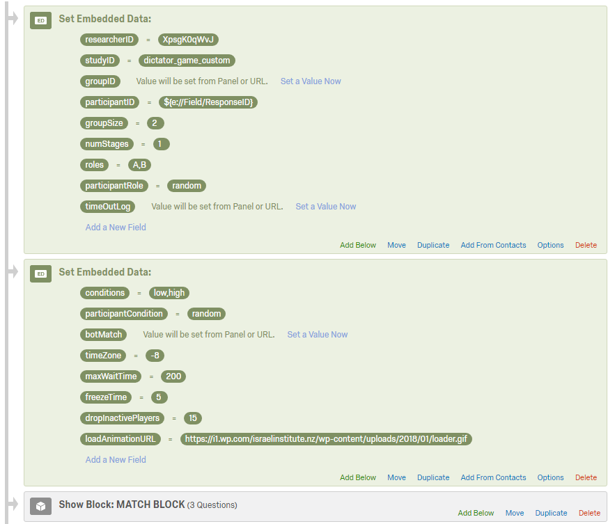 Matching participants – SMARTRIQS